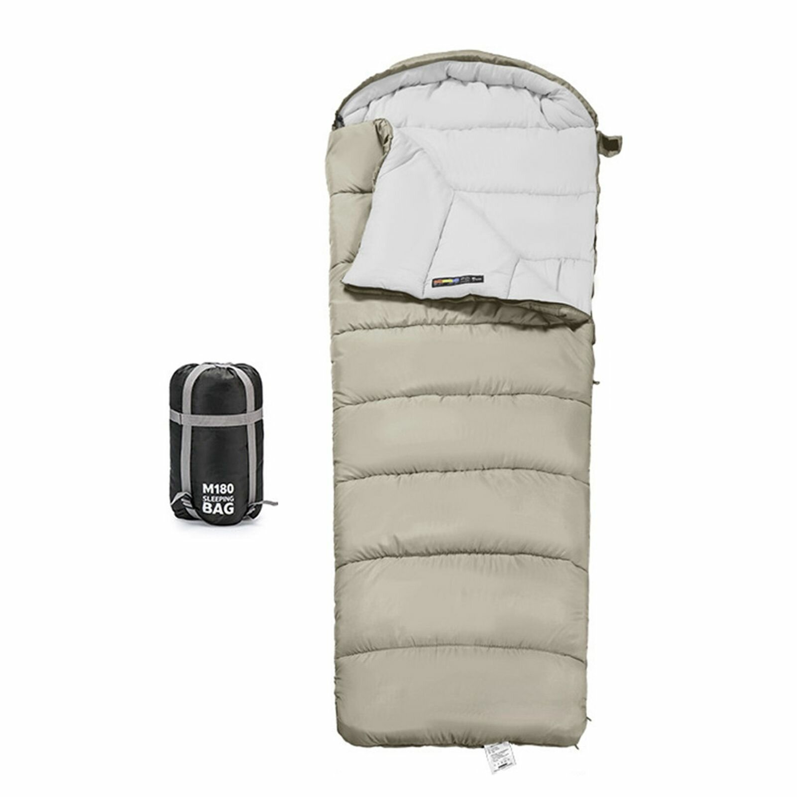 Двухместный спальный мешок для взрослых, холодная погода от 12 C до -18 C, с капюшоном, защита от брызг, разделяется на отдельные спальники