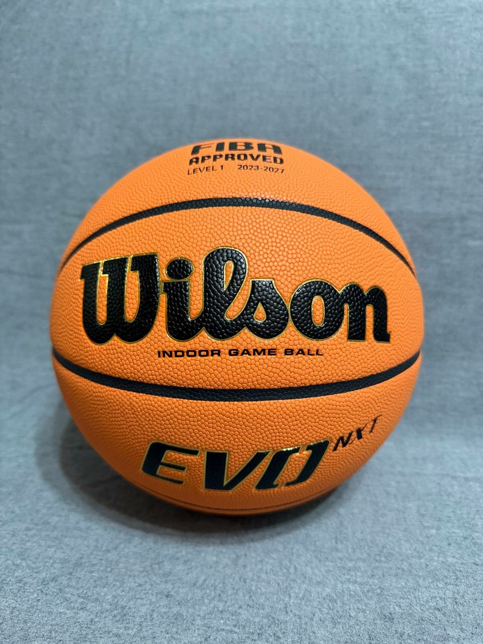 Баскетбольный мяч Wilson EVO NXT. Размер 7. Оранжевый/Черный. Indoor
