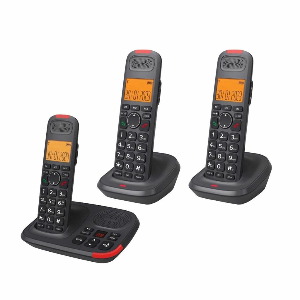 Беспроводной телефон с базой и 2 трубками