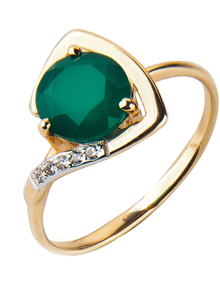 Кольцо тонкое, красное золото, 585 проба