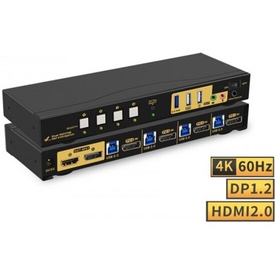 Переключатель KVM Ks-is KS-879A MST на 4 ПК