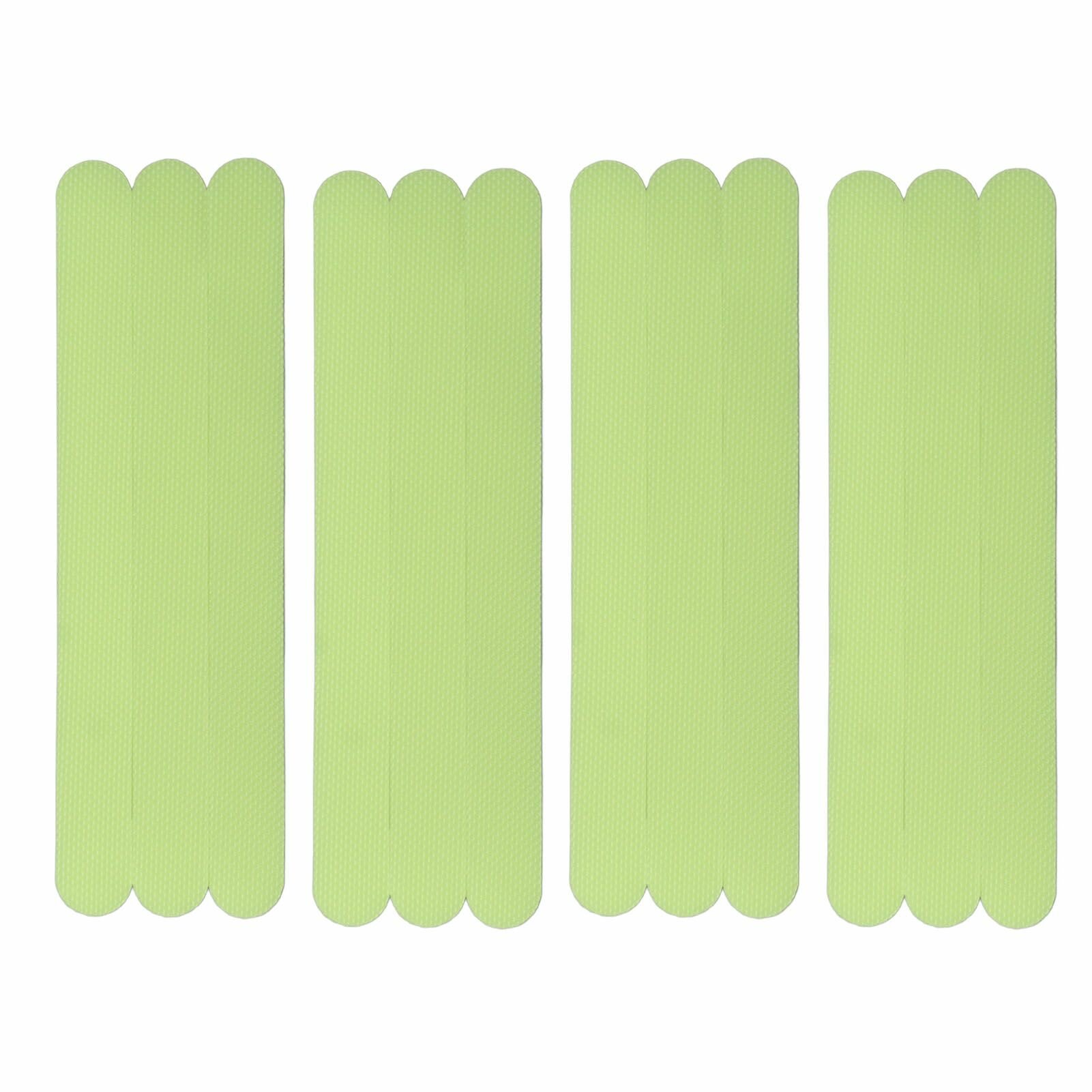 Светящийся в темноте маркер для лестницы, самоклеящаяся противоскользящая люминесцентная лента для ванной комнаты и бассейна, 12 полосок, зеленый