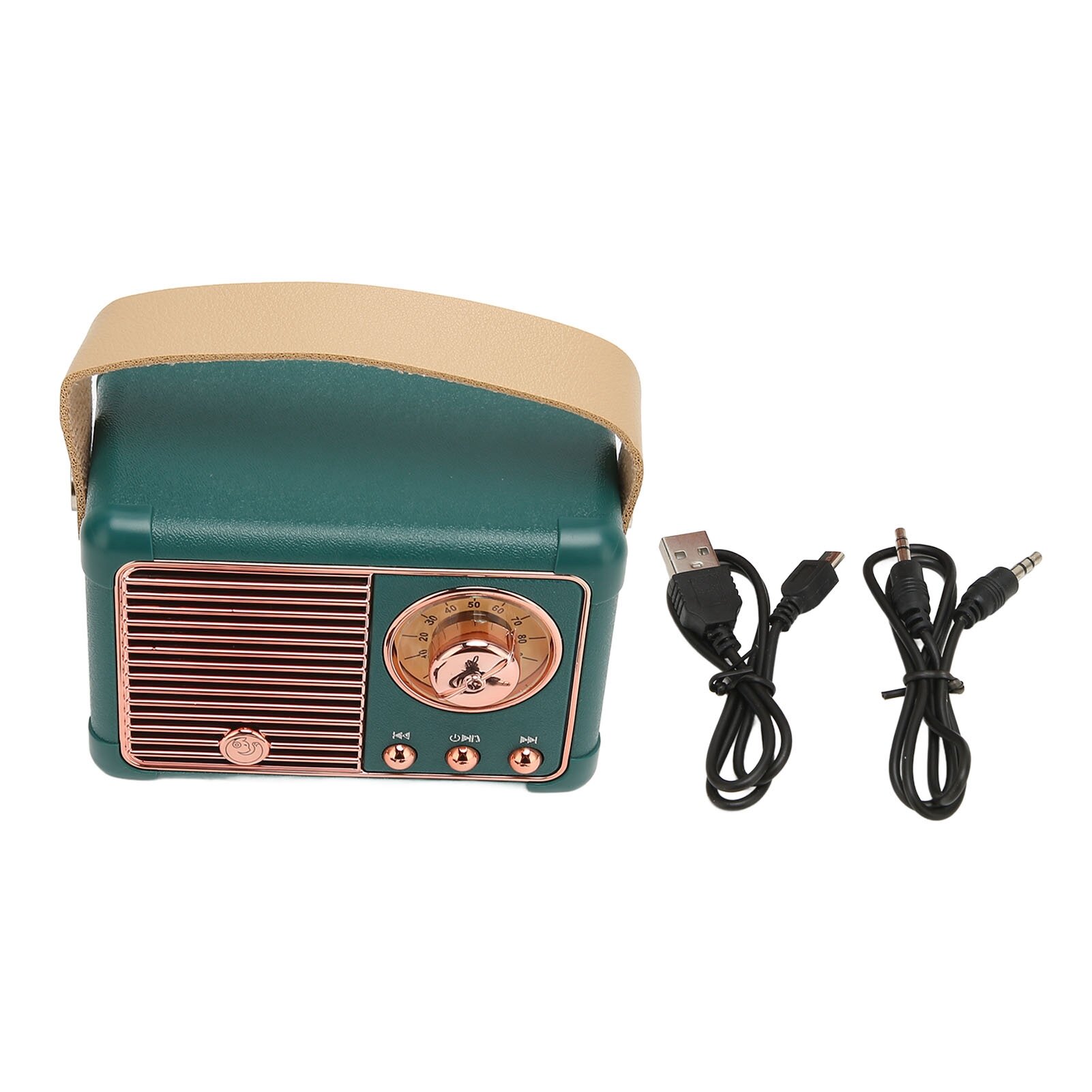 Retro Bluetooth -динамик hifi стерео быстрая трансмиссия с низким энергопотреблением Портативный винтажный винтажный динамик для дома на открытом воздухе зеленый