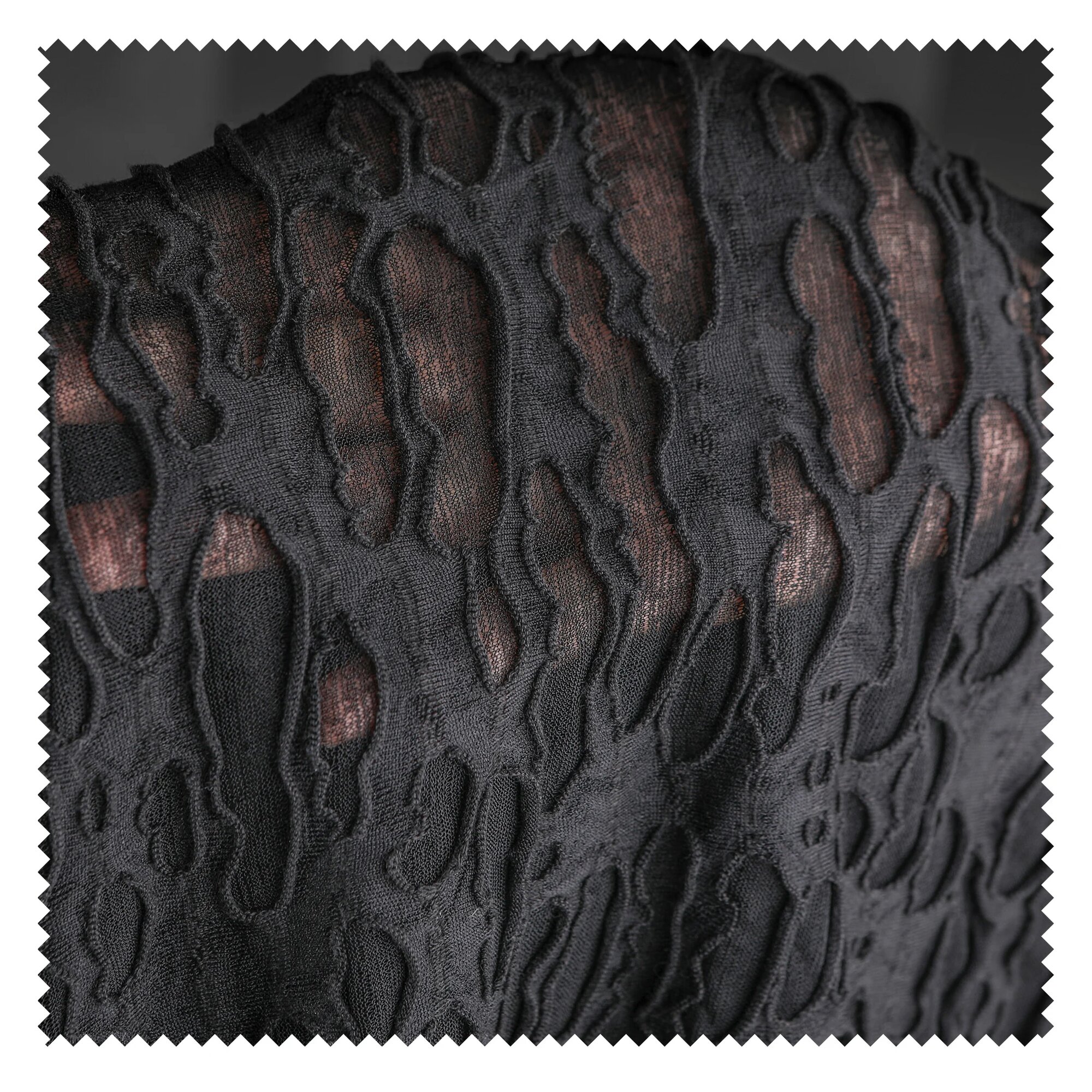 Черная эластичная трикотажная ткань для пошива