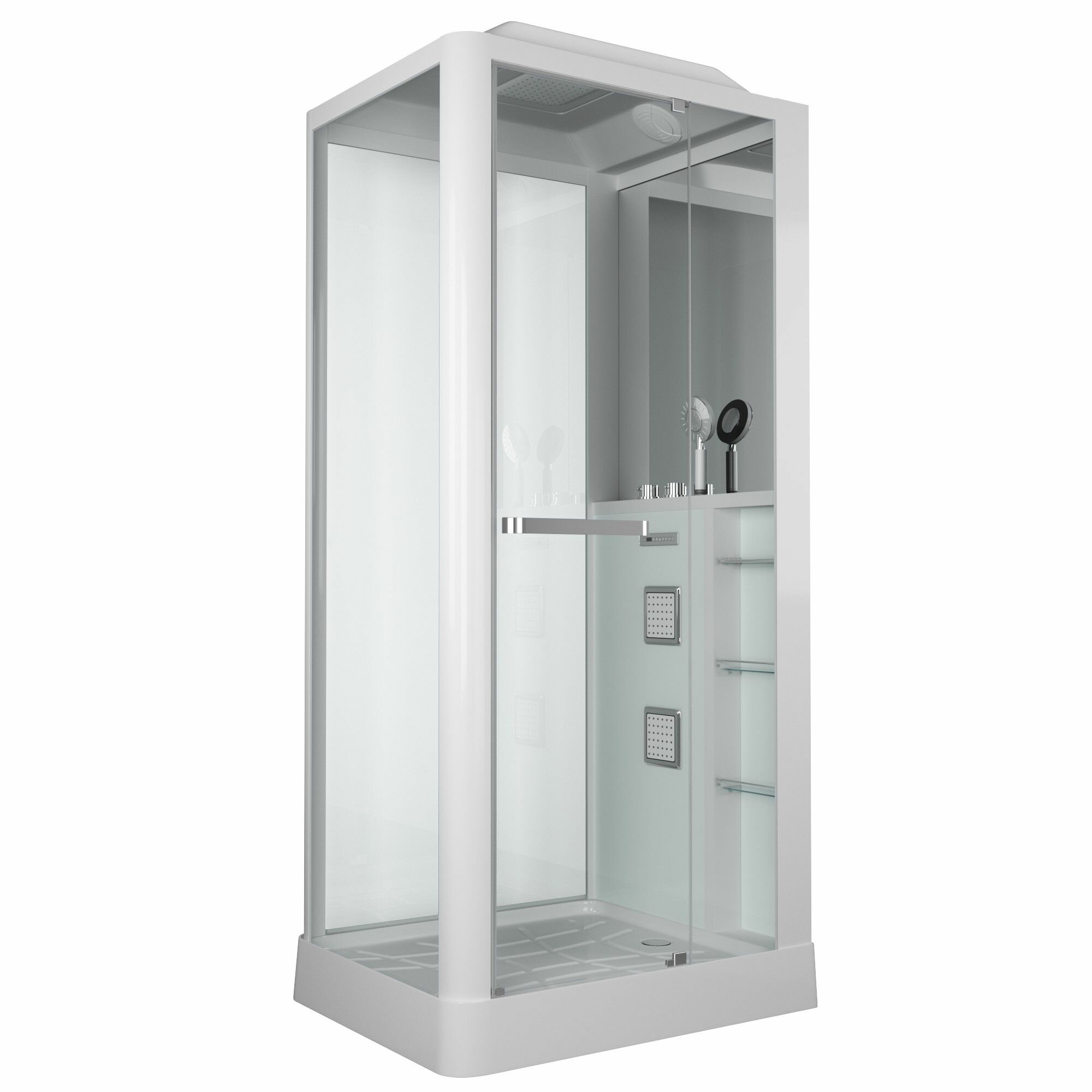 Душевая кабина Grossman GR122 (80x100x225) дверь распашная,3 места