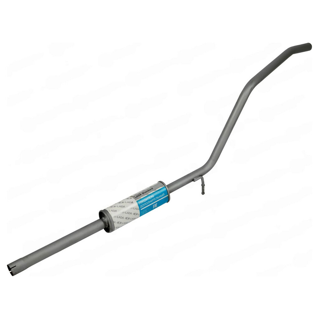 Дополнительный глушитель (резонатор) K7M (Евро-5) из углеродистой стали с трубами и кронштейнами для Лада Ларгус