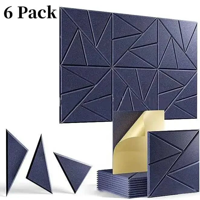Фетровые звукоизоляционные панели темно-синий, 12 Pieces