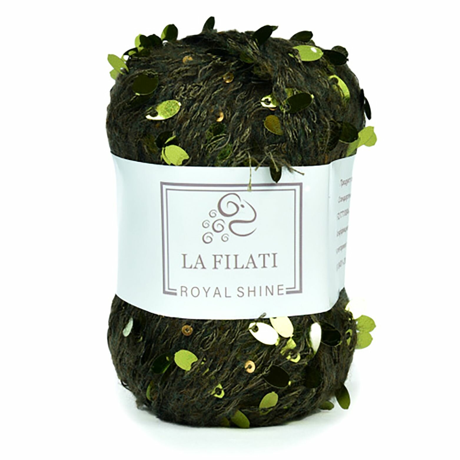1 Моток LA FILATI Royal Shine, 50,7% Пайетки, 5,5% Хлопок, 27,4% Полиэстер, 12% Акрил, 0,9% Шерсть, Цвет-003