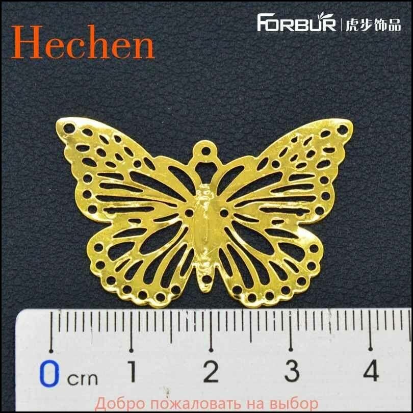 Филигрань бабочка 39*26 мм золото 5 шт