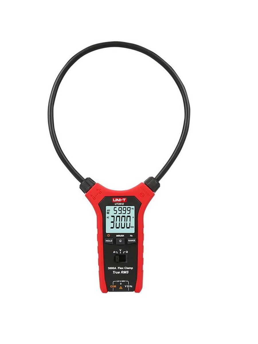 Токоизмерительные клещи UNI-T UT281E , 600В, 3000А, 60МОм, гибкие зажимы