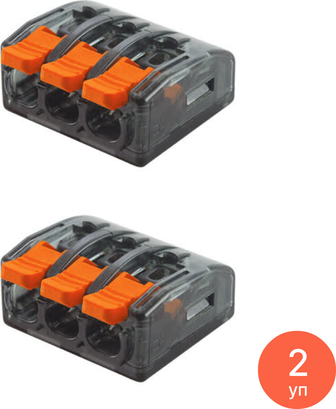 Клемма для проводов TDM Electric / ТДМ Электрик СК-613, 32А, корпус пластик, прозрачный, 5шт. / зажим (комплект из 2 уп)