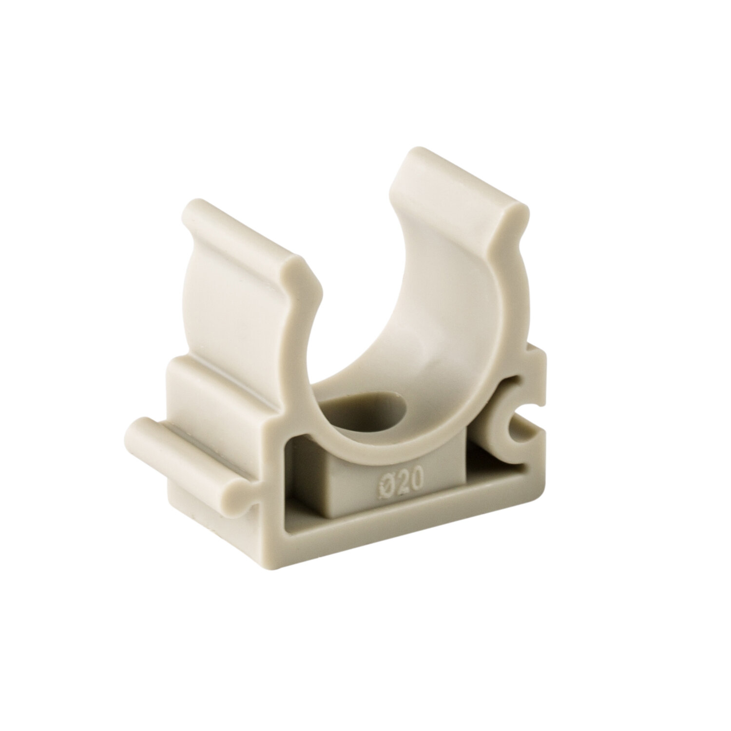 Опора-клипса 25 мм, полипропиленовая, серая, 1 штука, РТП | 10974