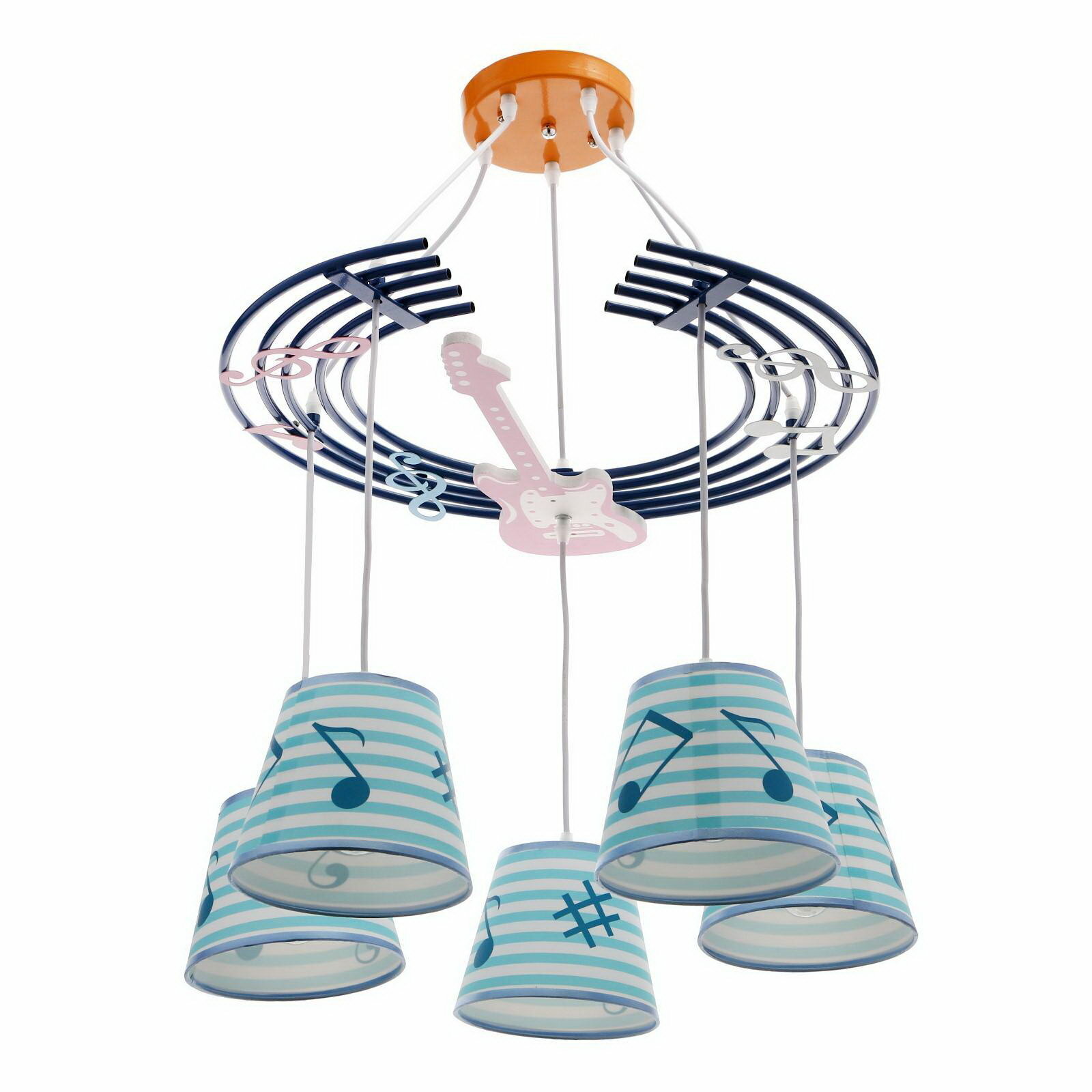 Люстра 86205/5 E27 40 Вт голубой 59x54x27-107 см, материал рассеивателя: пластик