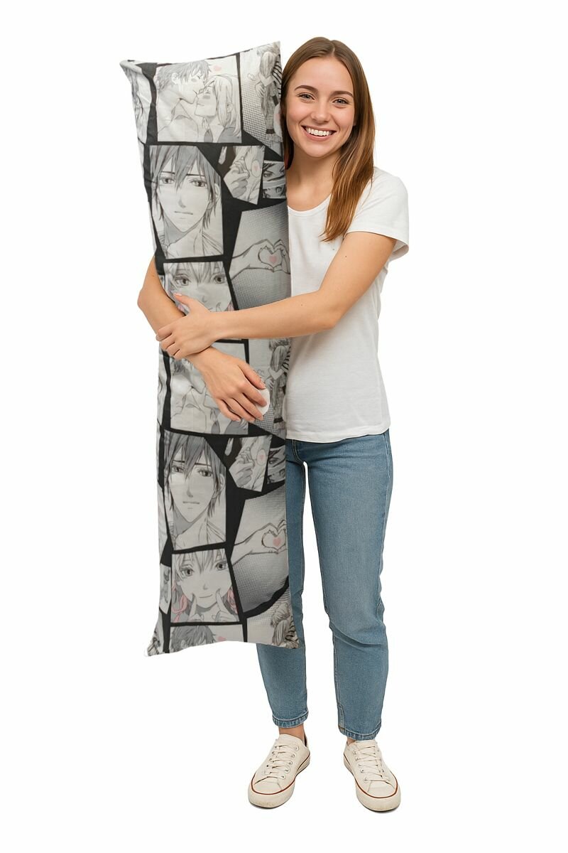 Дакимакура подушка аниме манга влюбленные 150х50 см