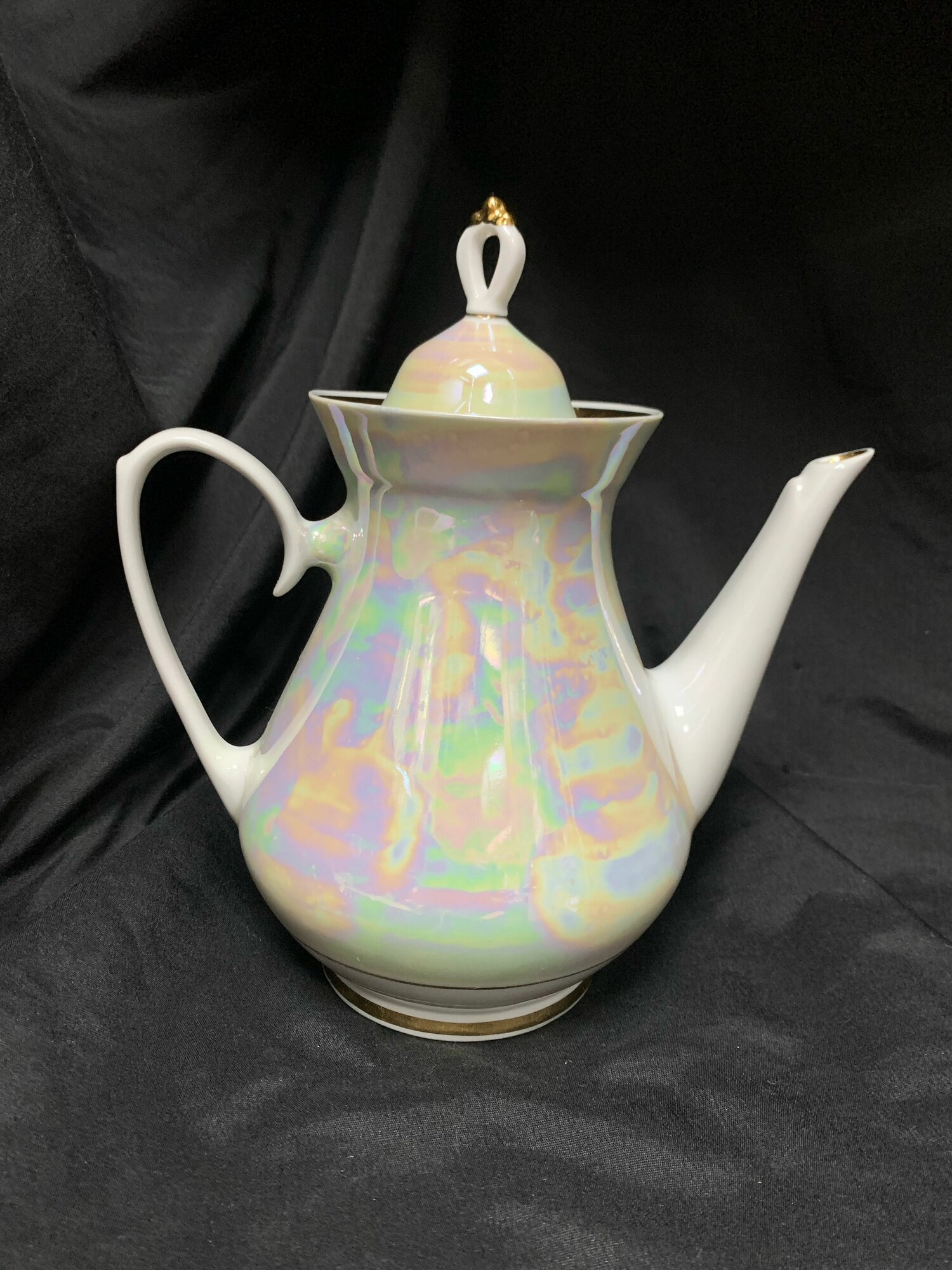 Фарфоровый кофейник Минский ФЗ перламутр