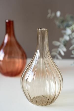 Декоративная ваза аманте, стекло, дымчатая, 14 см, Edelman 1146682-1