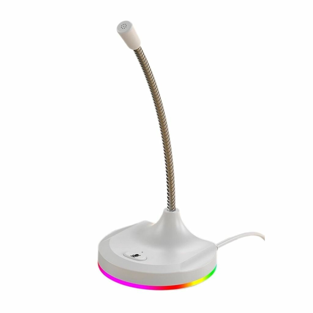 USB-микрофон для ПК с подсветкой, Белый