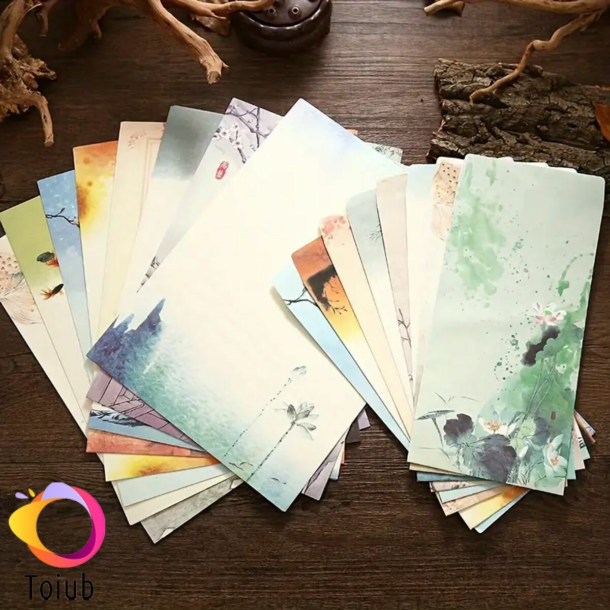 (Набор из 24 предметов) Бумага для писем в древнем китайском стиле