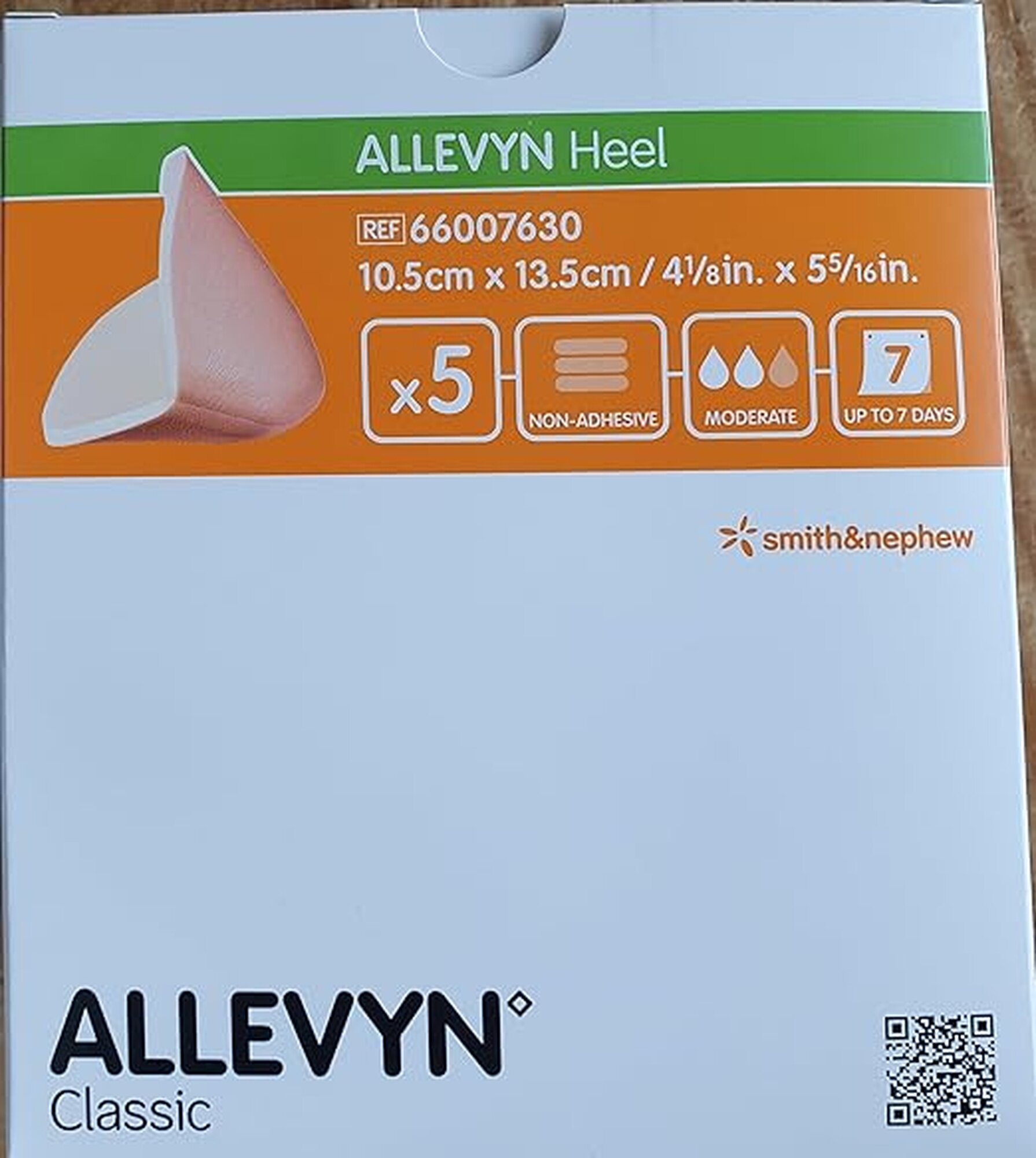 Повязка Smith & Nephew "Allevyn", водонепроницаемая, для ран, 5 шт