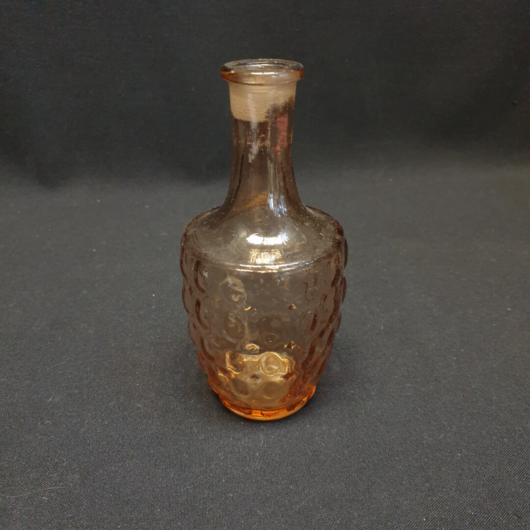 Штоф 17 см без пробки, карамельное стекло, 250 мл. Винтаж, СССР.