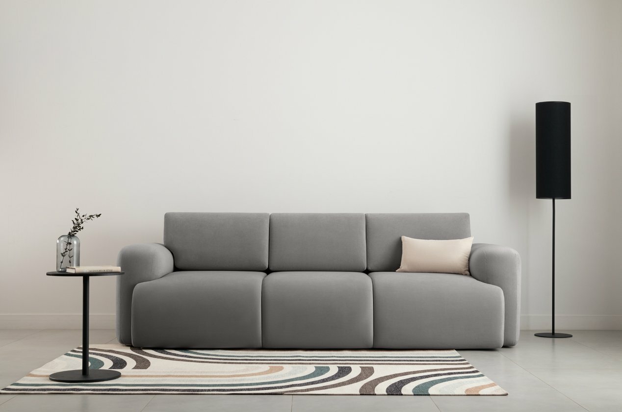 Диван-кровать раскладной Divan.ru Бонент Velvet Smoke 250х116х82 см, спальное место 190х150 см, велюр, серый