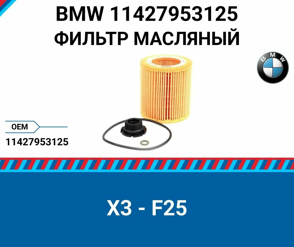 Фильтр масляный BMW бмв X3 F25 18 i 20 i N20 sDrive номер автозапчасти BMW f25 - 11427953125