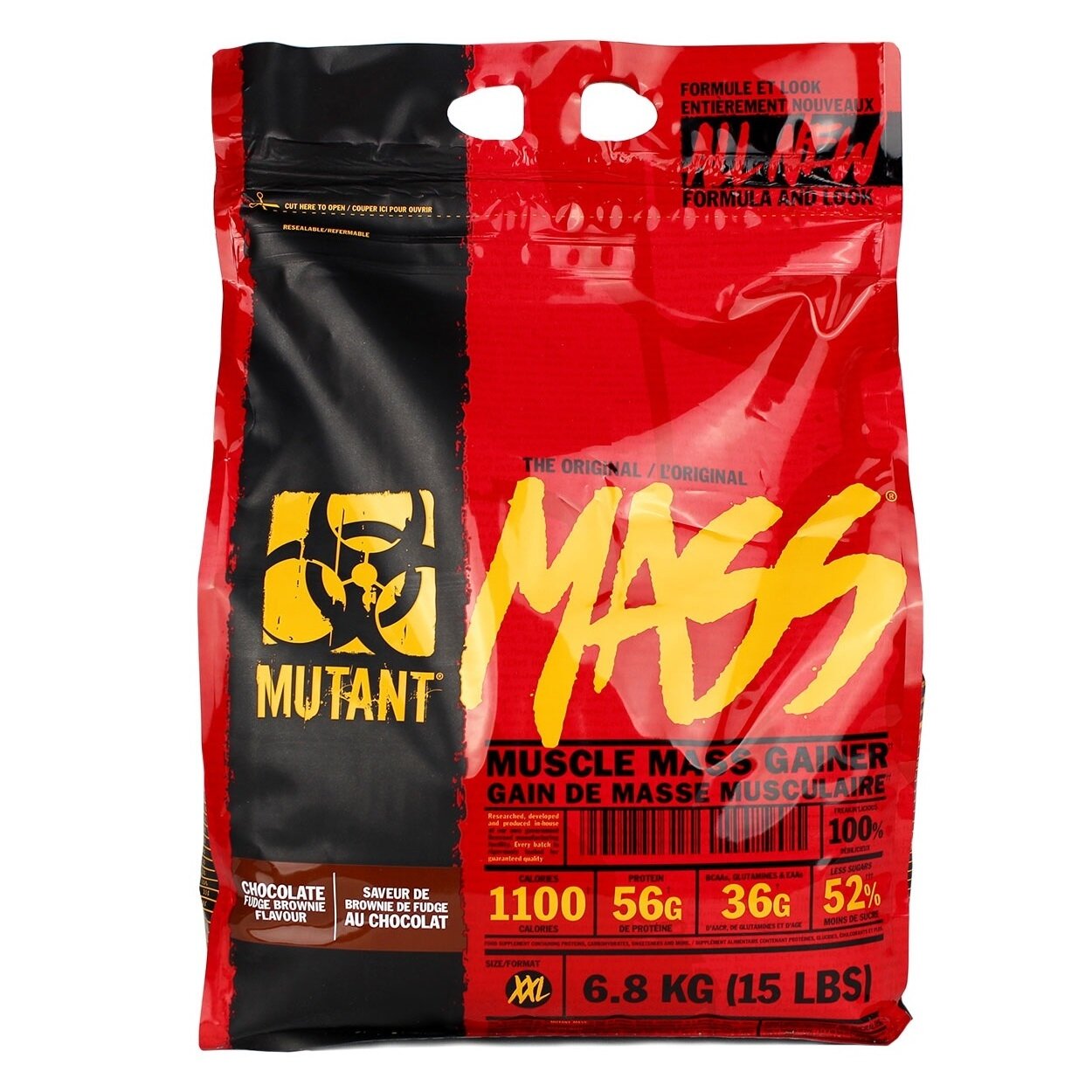 Гейнер с высоким содержанием протеина Mutant Mass 6800 гр 15 lb (Mutant) Брауни с шоколадной помадкой