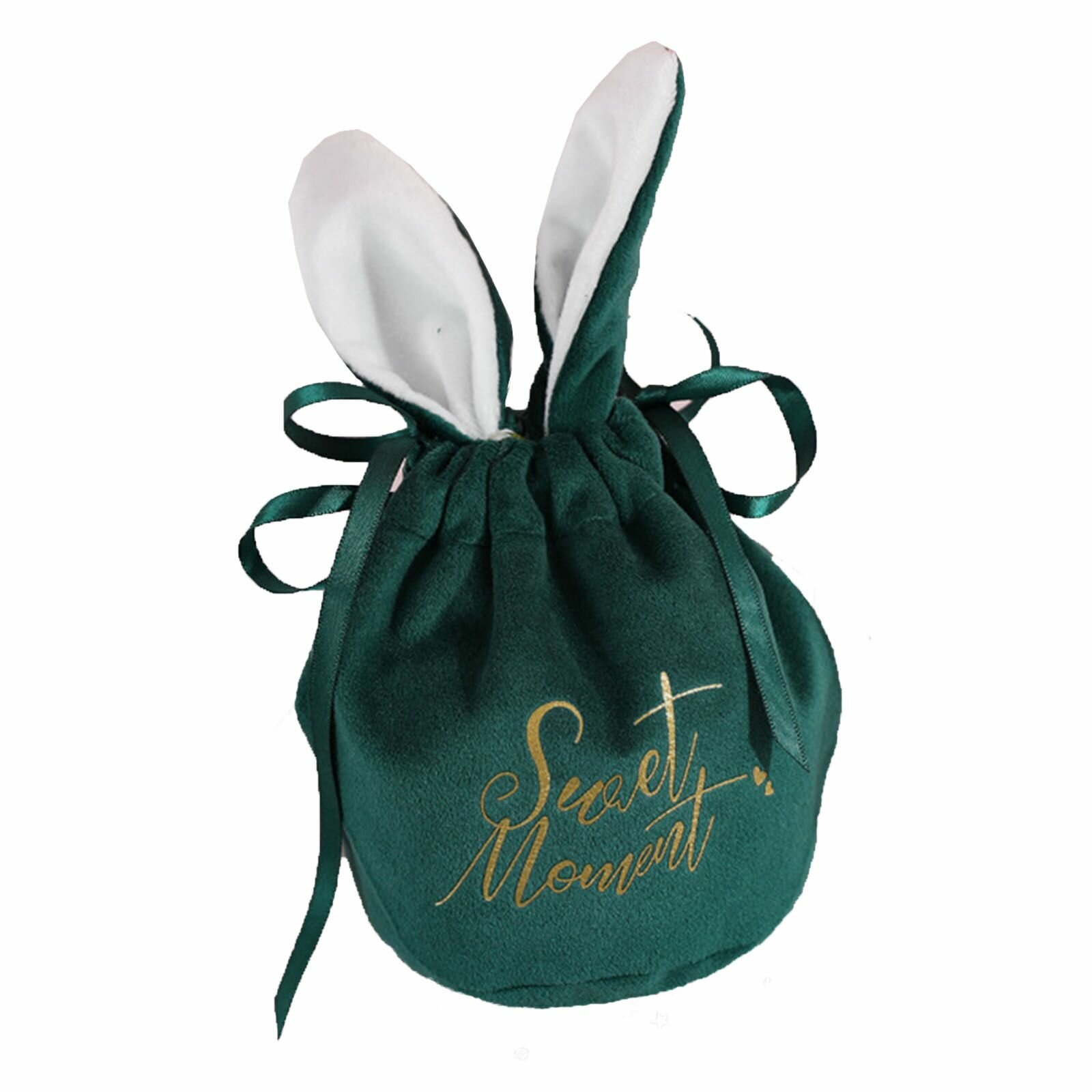 Бархатный пакетик для конфет, темно-зеленый