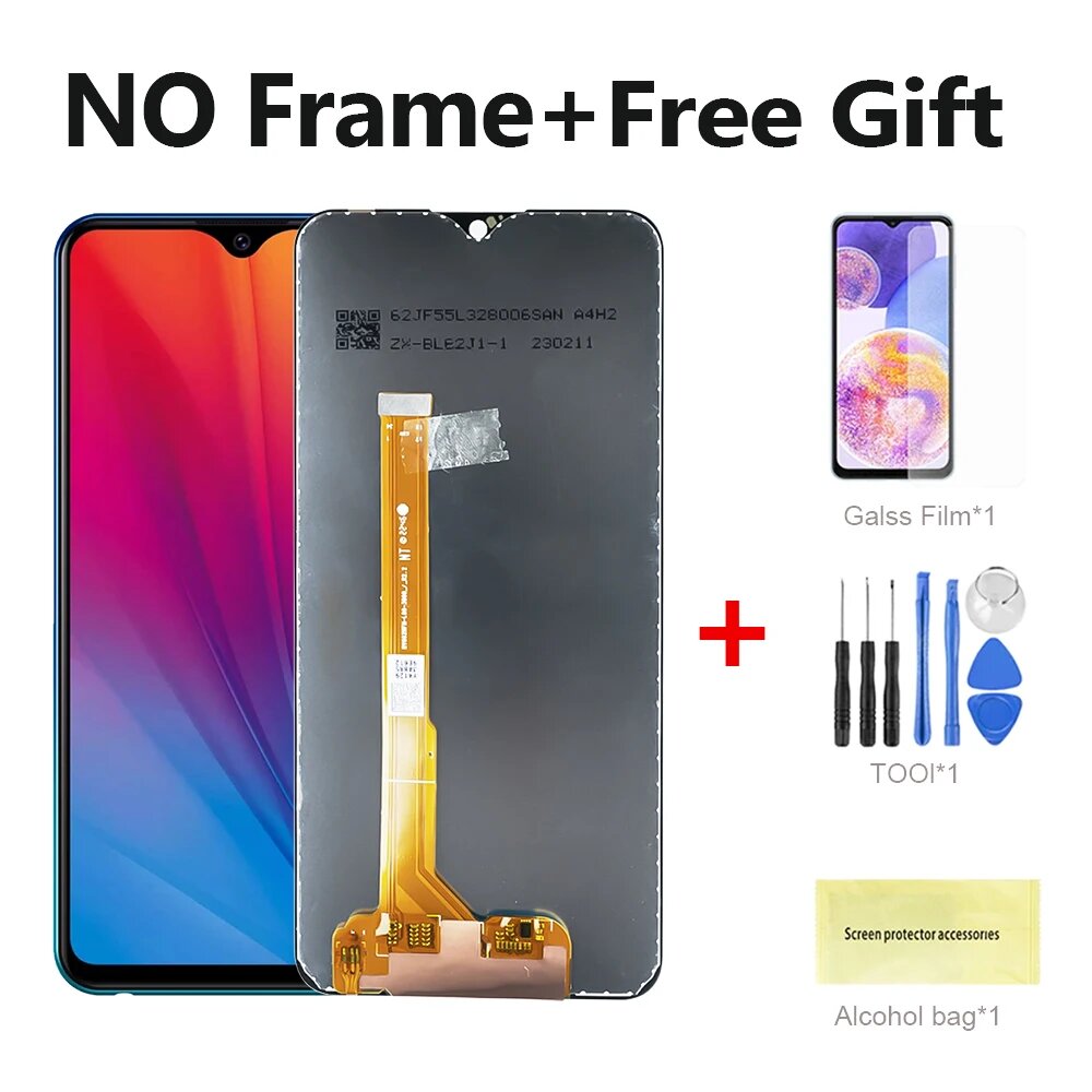 100% протестированный новый 6,22-дюймовый ЖК-дисплей для Vivo Y1s Y90 Y91 Y91i Y91C Y93 Y93s Y95, дисплей с заменой дигитайзера сенсорного экрана в сборе No Frame