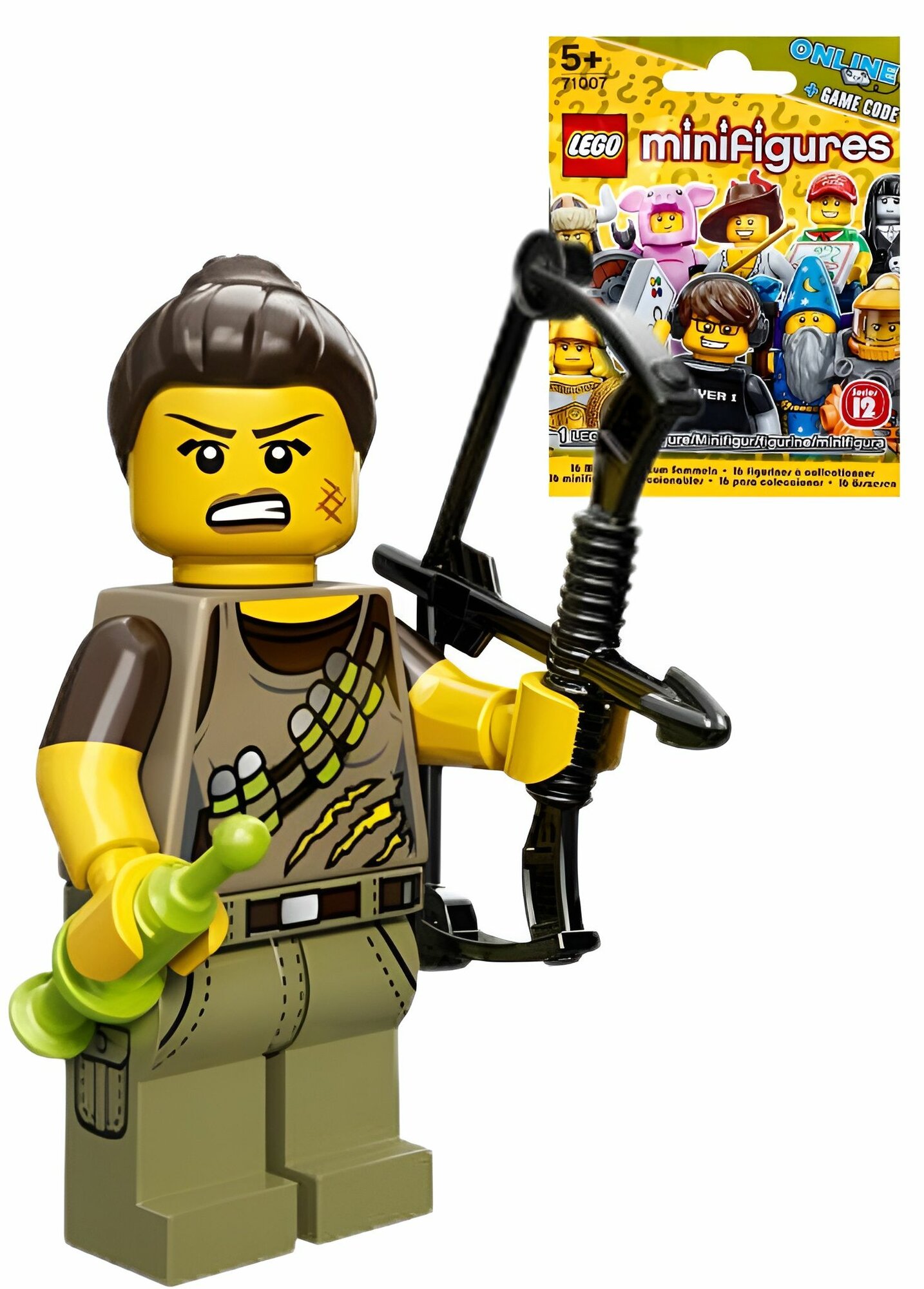 Минифигурка Lego 71007-10 Охотница на динозавров Dino Tracker лего серия 12