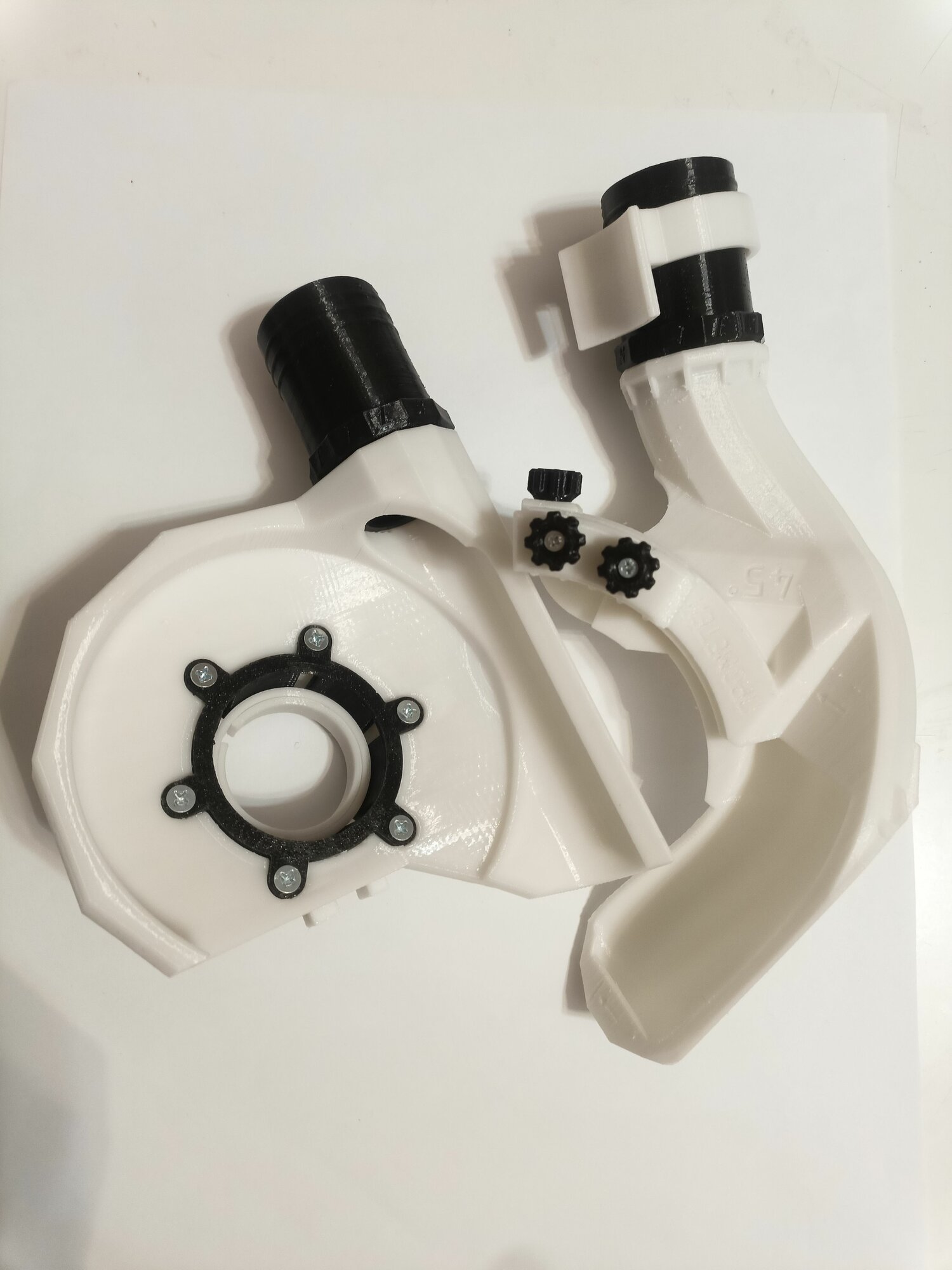 Пылеотводы для запила плитки под 45 градусов и шлифовки черепашкой АГШК100