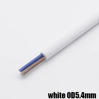 Медный провод для люстры Sincelian 2x0,75 мм² 10 цветов white 1m