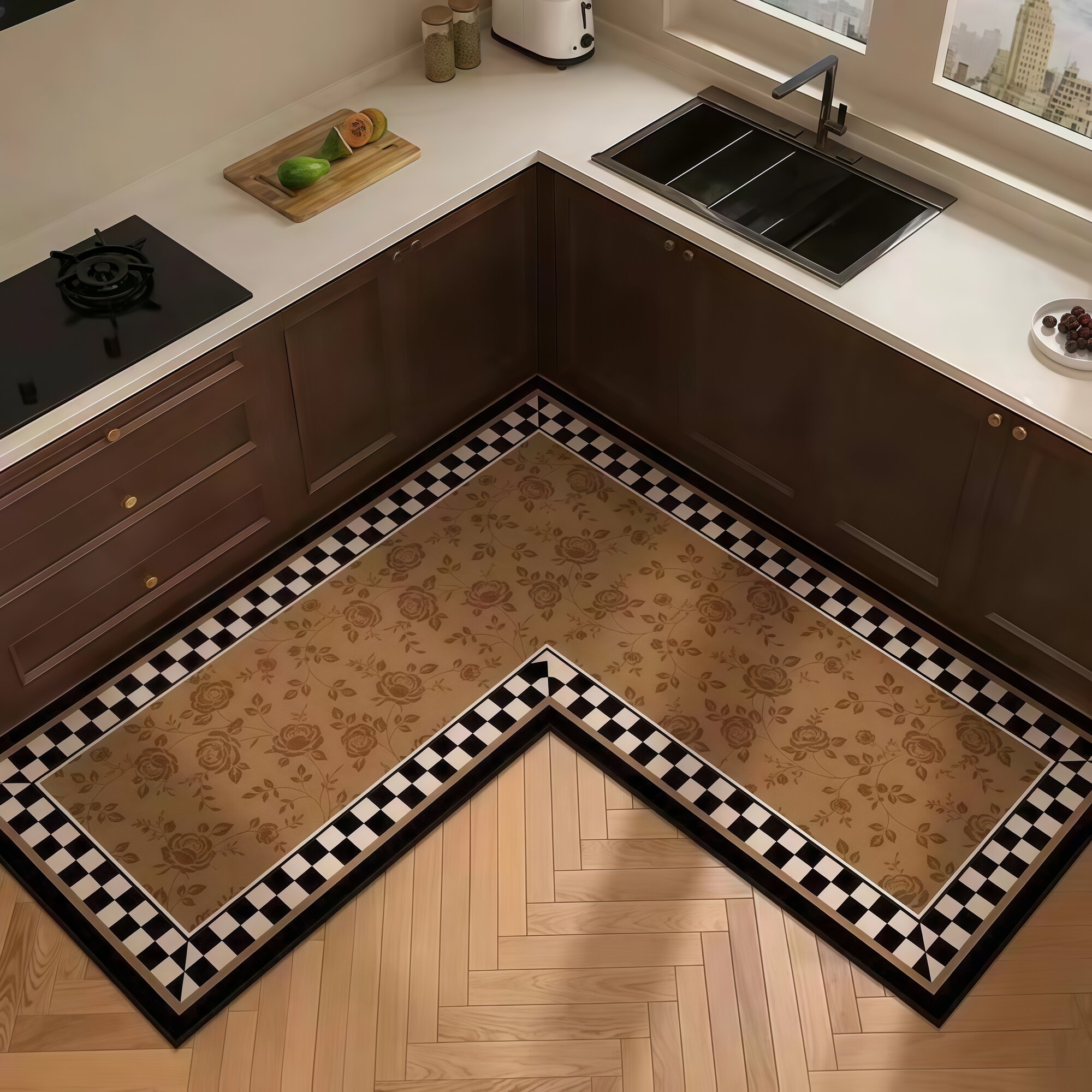 Ковер Z339, диатомовый ил, французский стиль, 100 см x 100 см×45cm