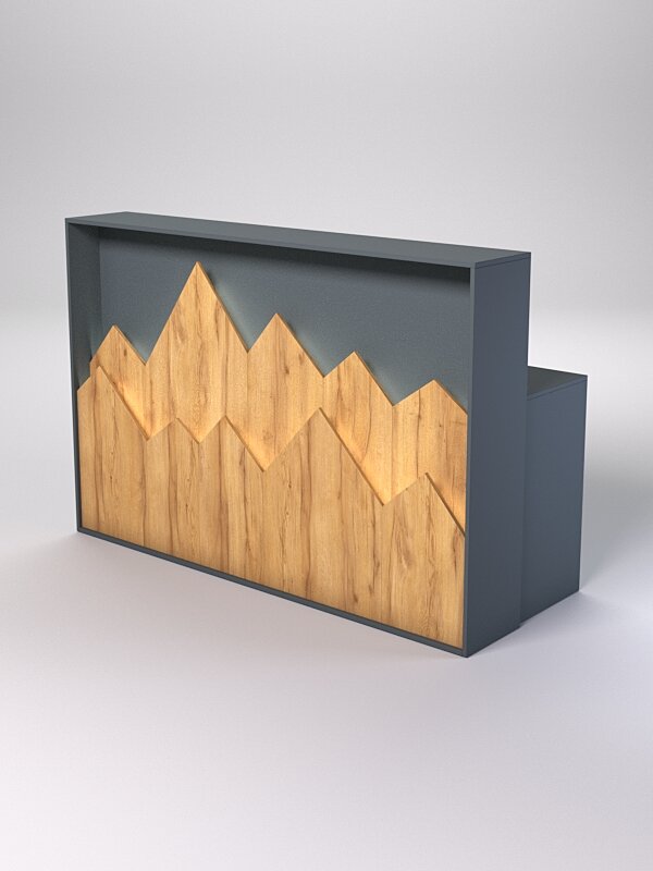 Стойка-Ресепшн №73-1800, Темно-серый и Дуб Золотистый. Производитель товара - компания Westcom.