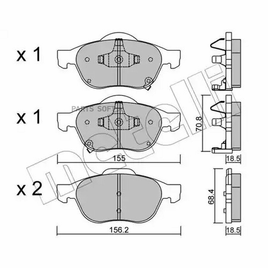 METELLI Колодки тормозные