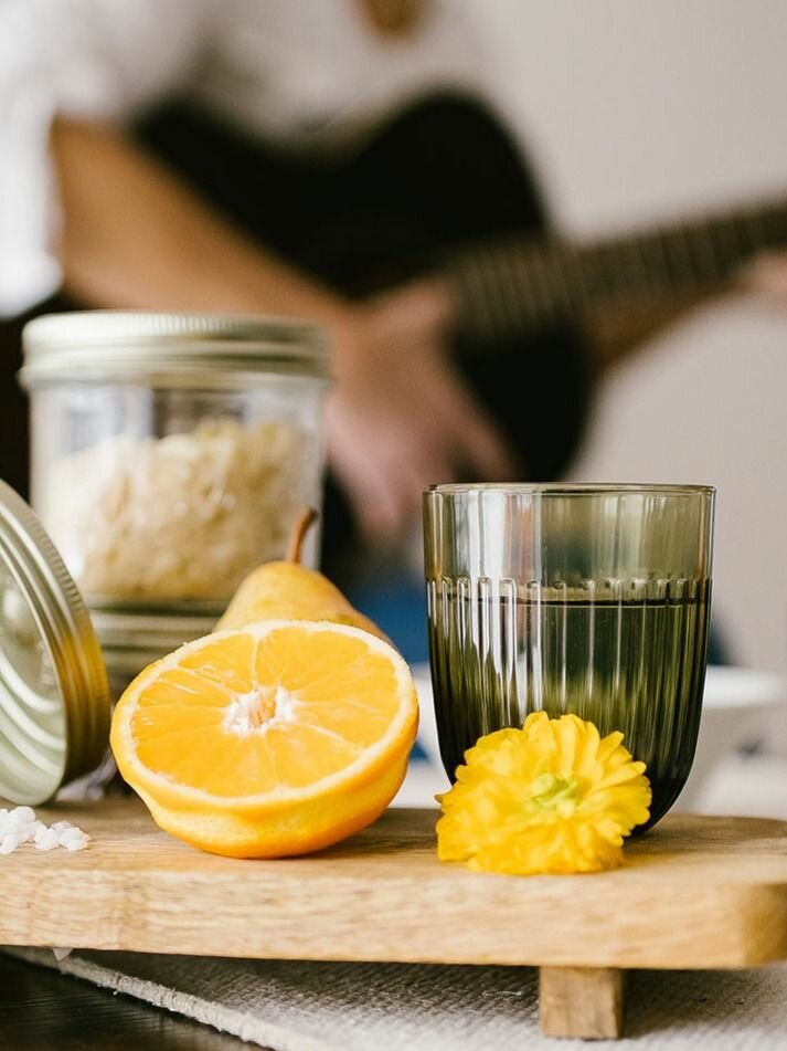 Стаканы подарочный набор, зеленый "OUESSANT BLEU NUIT" 2 шт, 290 мл. Закаленное стекло. Италия