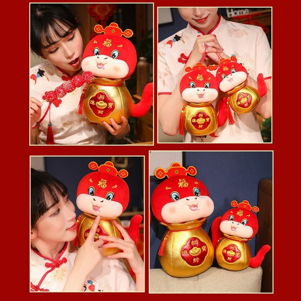 2025 Счастливая кукла-змея, плюшевая игрушка-XS