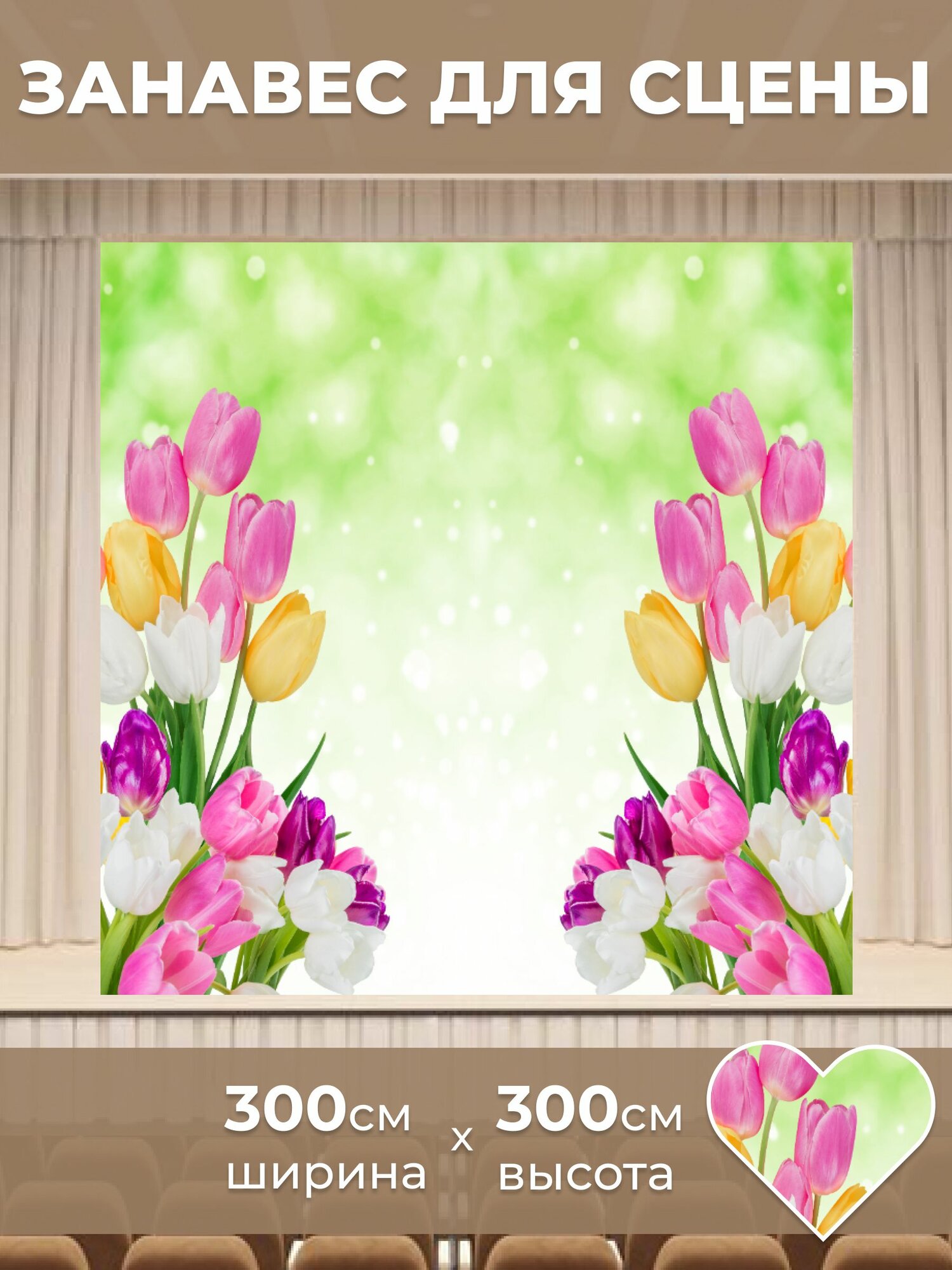 Занавес на Выпускной, День Рождения или Свадьбу 300х300см