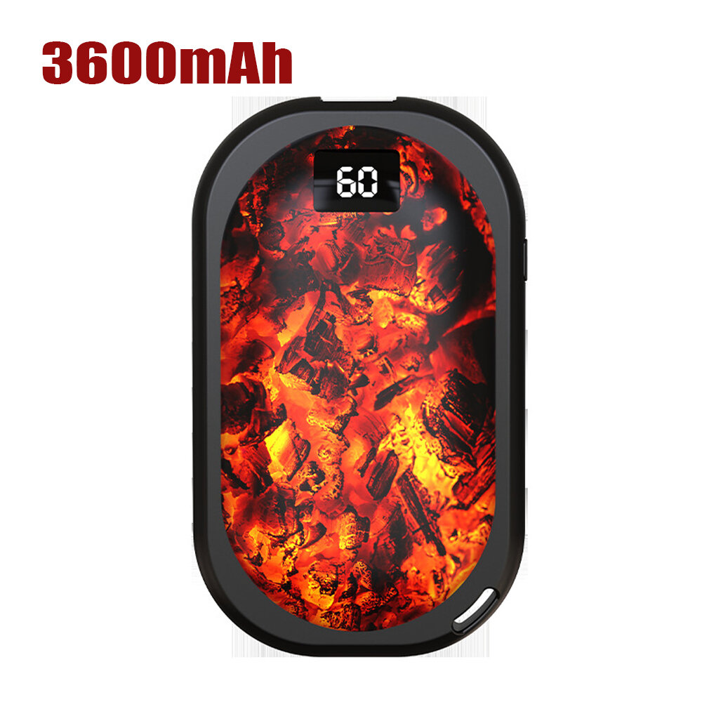 2-в-1 Портативные ручные обогреватели с 3 регулируемыми температурами USB заряжаемые ручные обогреватели аккумуляторные подарки на зиму, Цвет: Белый, Черный, Зеленый (Доступно), Тип: 3600mAh, 5000mAh (Доступно), Материал: ABS+Алюминиевый сплав, Размер