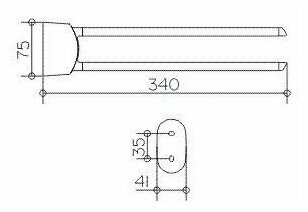 11620010000 Keuco elegance держатель полотенца двойной