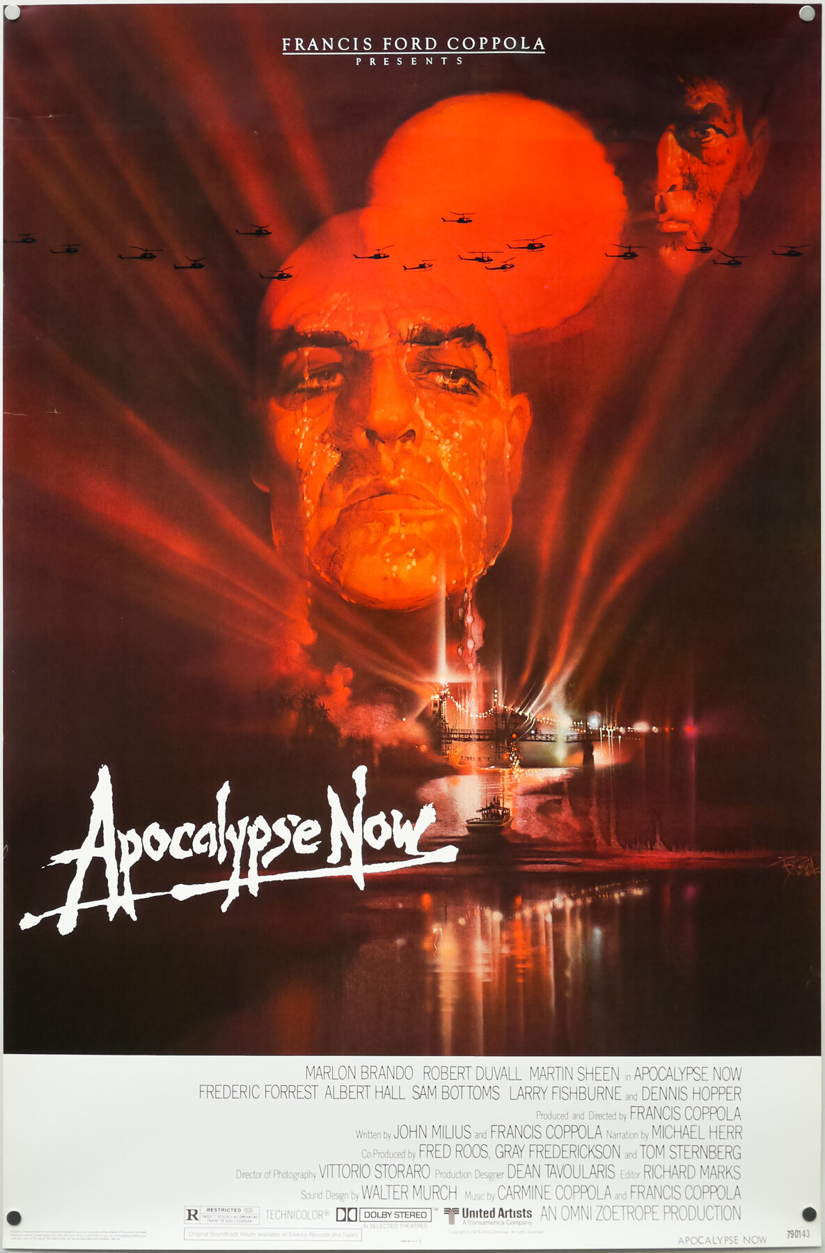 Плакат, постер Апокалипсис сегодня (Apocalypse Now 1979) на бумаге, размер 30х42см