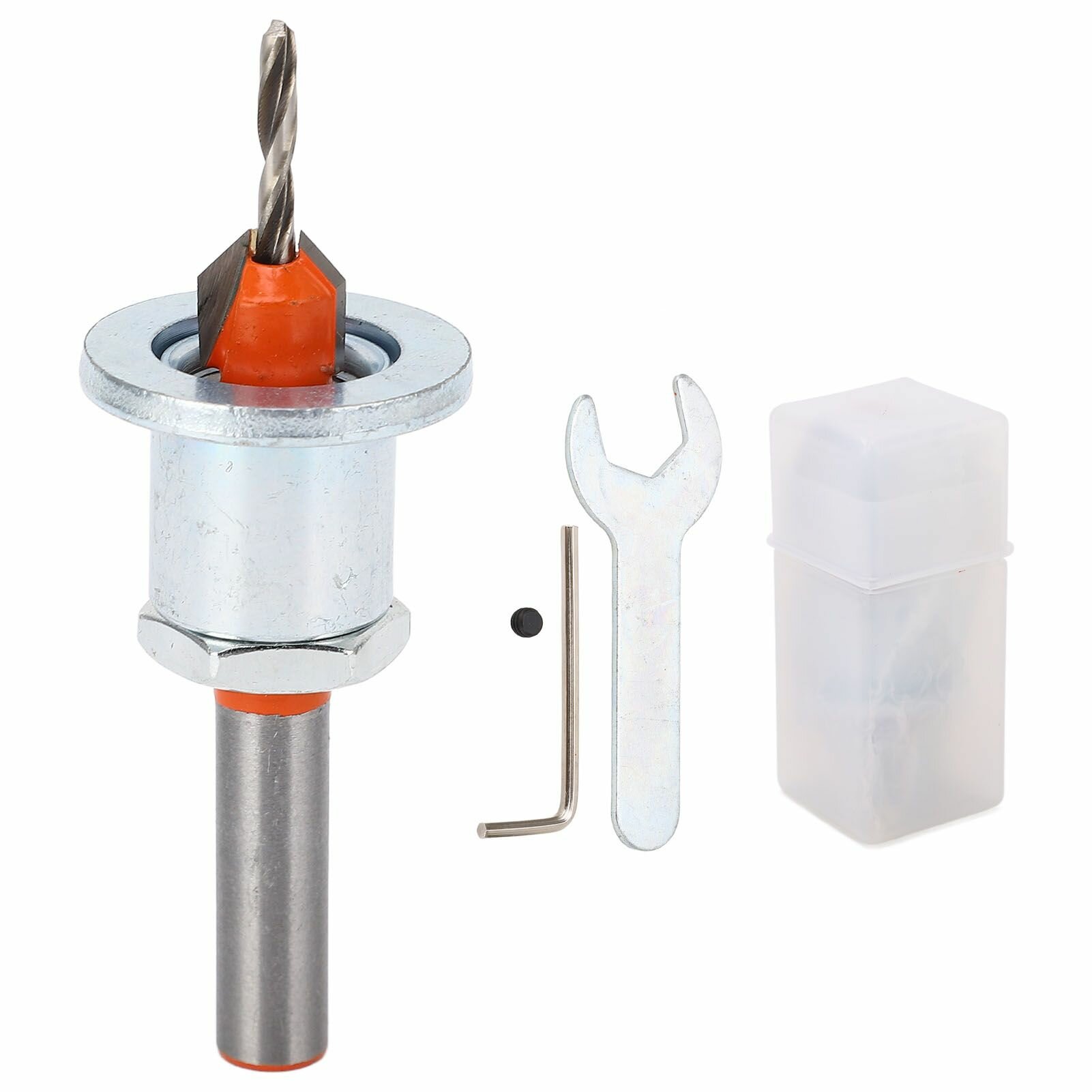 Набор бит с зенковкой, регулируемая глубина, сверло с зенковкой по дереву для плоских и цилиндрических винтов 8x10x2,8