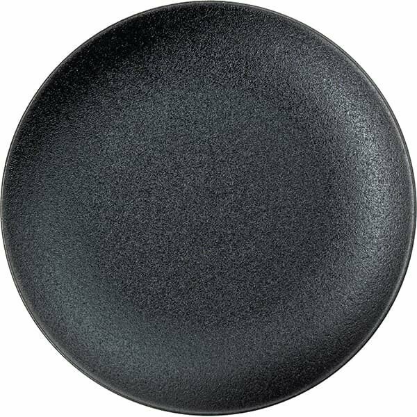 Тарелка «Кунстверк Блэк» мелкая, фарфор, 18 см, черный (Kunstwerk)