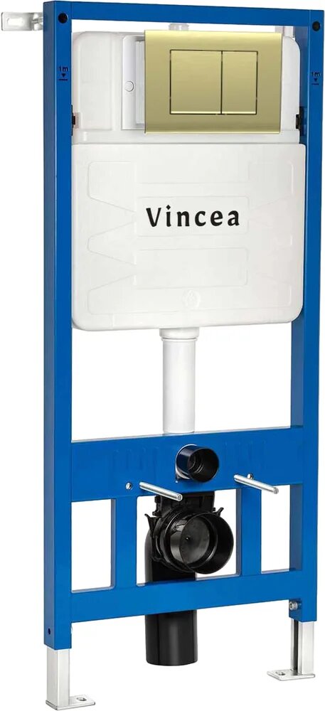 Комплект Инсталляция Vincea VIS-601 / Кнопка VFP-001BG цвет брашированное золото