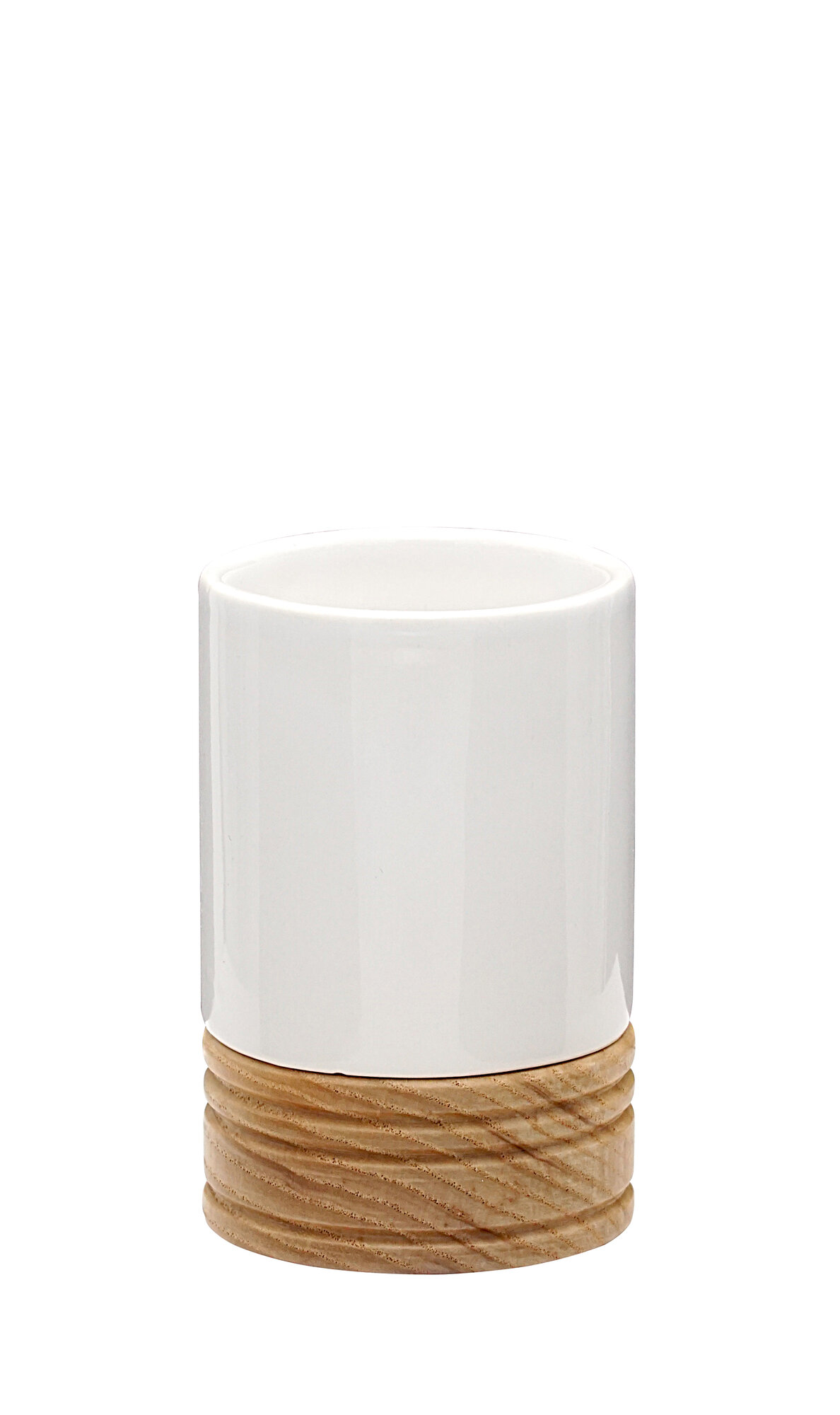 Стаканчик Chic RIDDER настольный, керамика / ясень, белый 2137101
