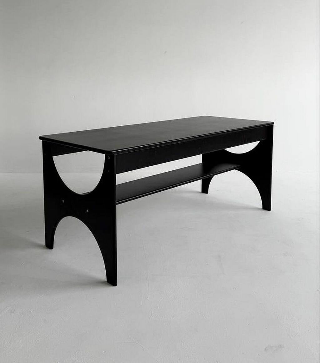 Журнальный столик Мейерс Хоум, 118х49х50,5 см, березовая фанера, черный