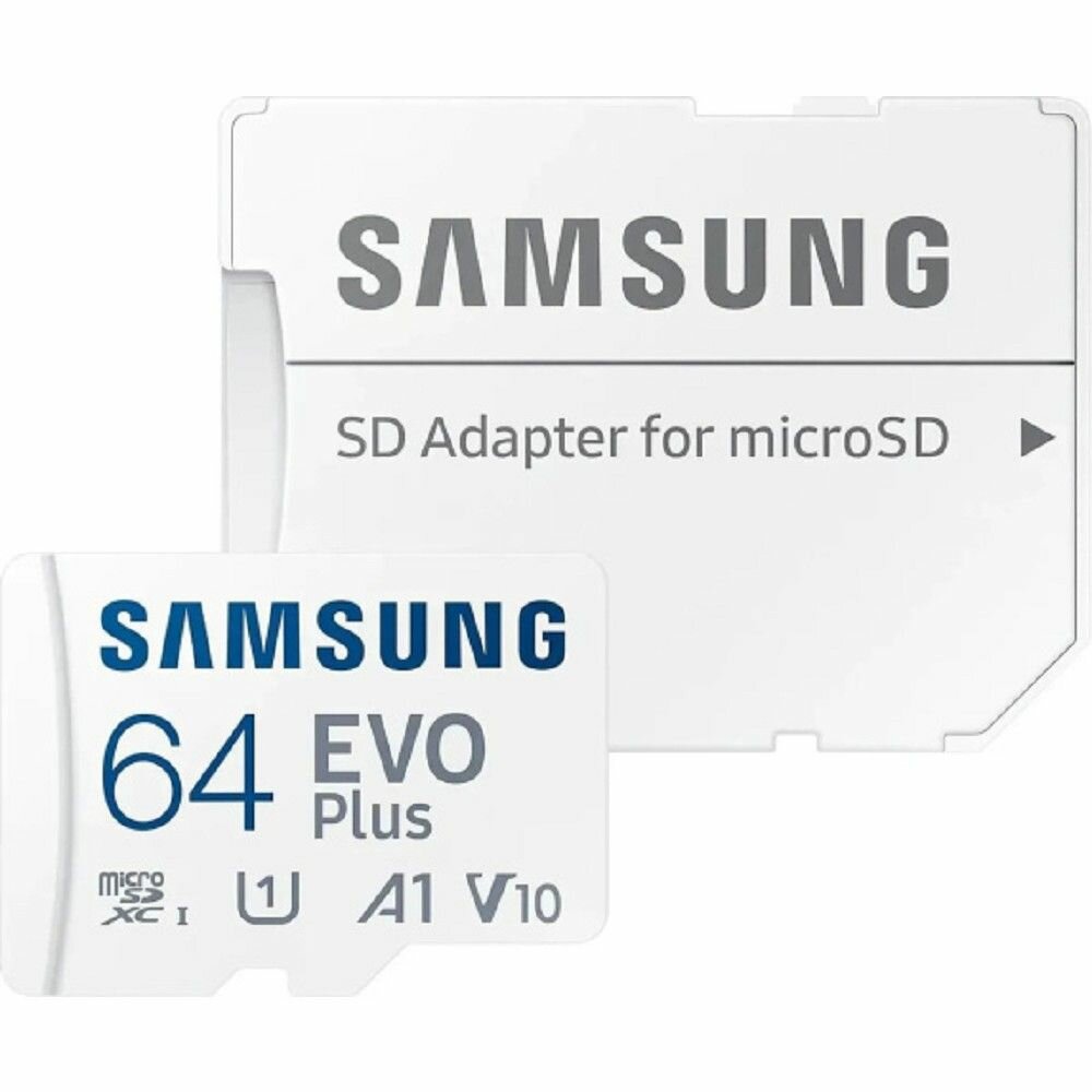 Samsung Карта памяти Micro SecureDigital 64GB Class 10 Evo Plus U1 R W 160 MB s + SD адаптер