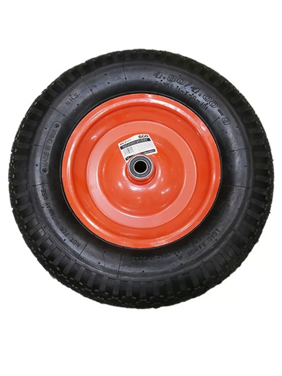 Колесо для тачки садовой надувное 4.80/4.00-8" подшипник ф35x16 мм для оси 16x100мм ECO (WB-P121)