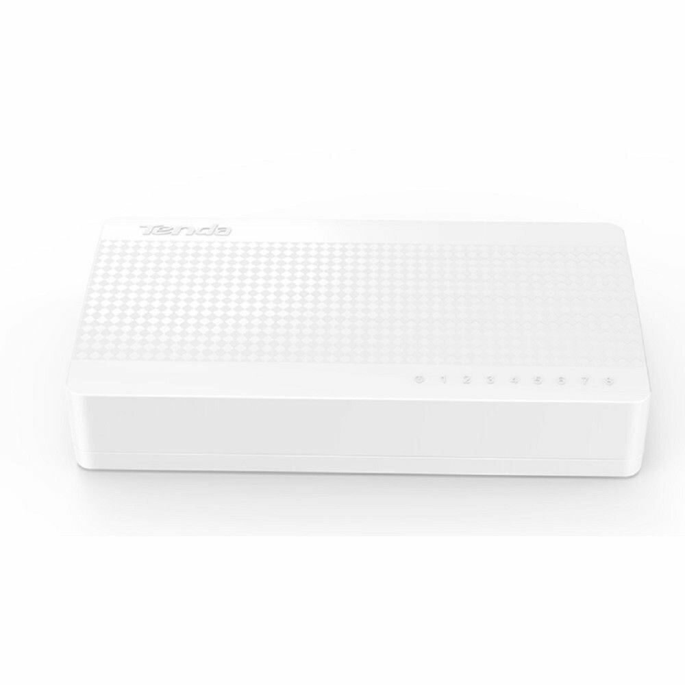 Tenda Коммутатор S108, неуправляемый 8xRJ45 100Мбит с, с автосогласованием, поддержкой авто - MDI MDIX