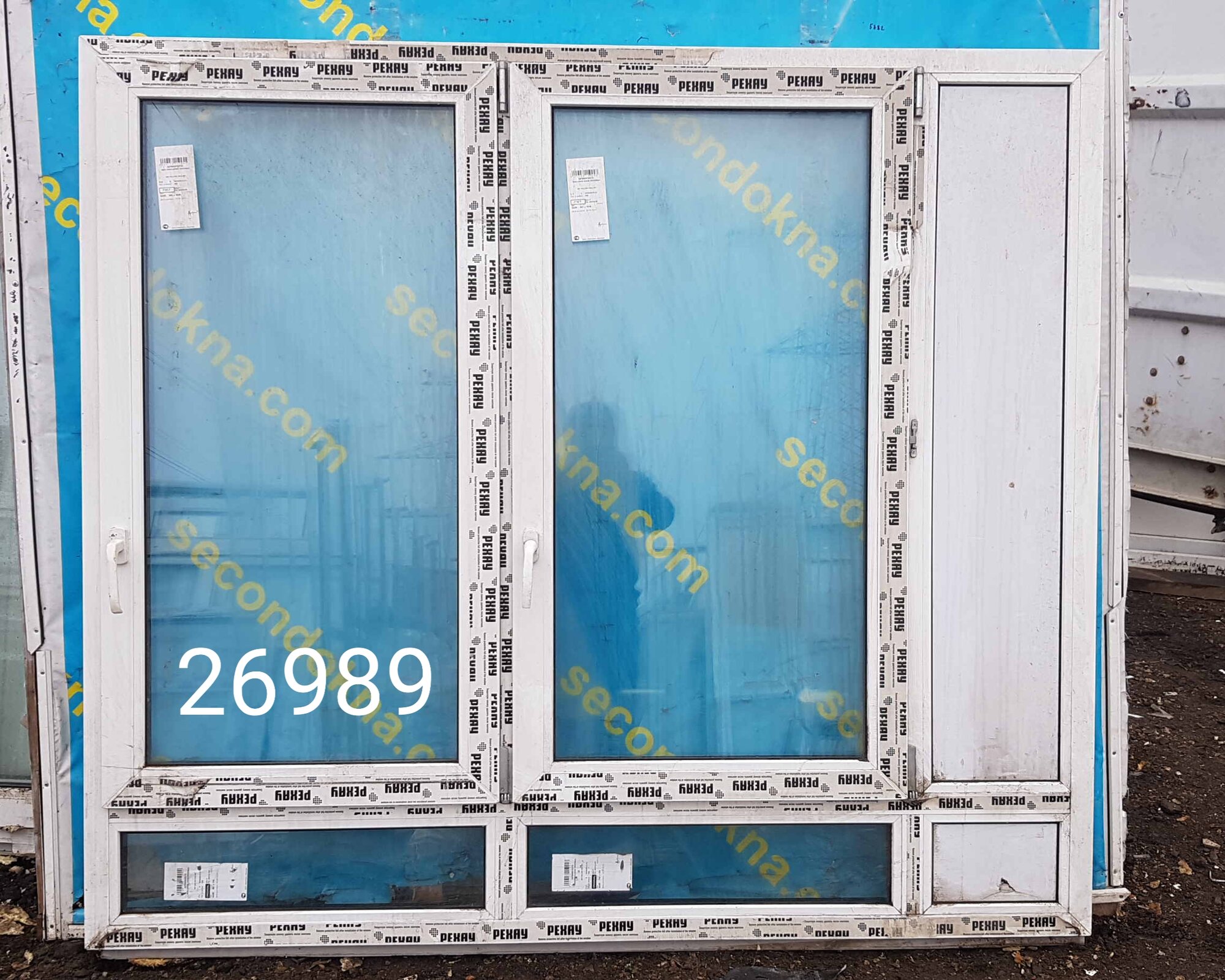 Пластиковое окно Б/У 1640(в) 1420 об х 1850(ш)